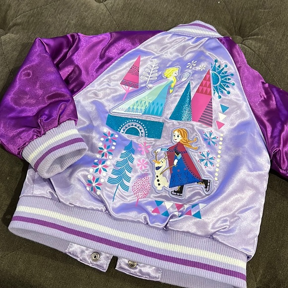 Disney | Jackets & Coats | Disney Elsa Varsity Jacket Size 2 | Poshmark